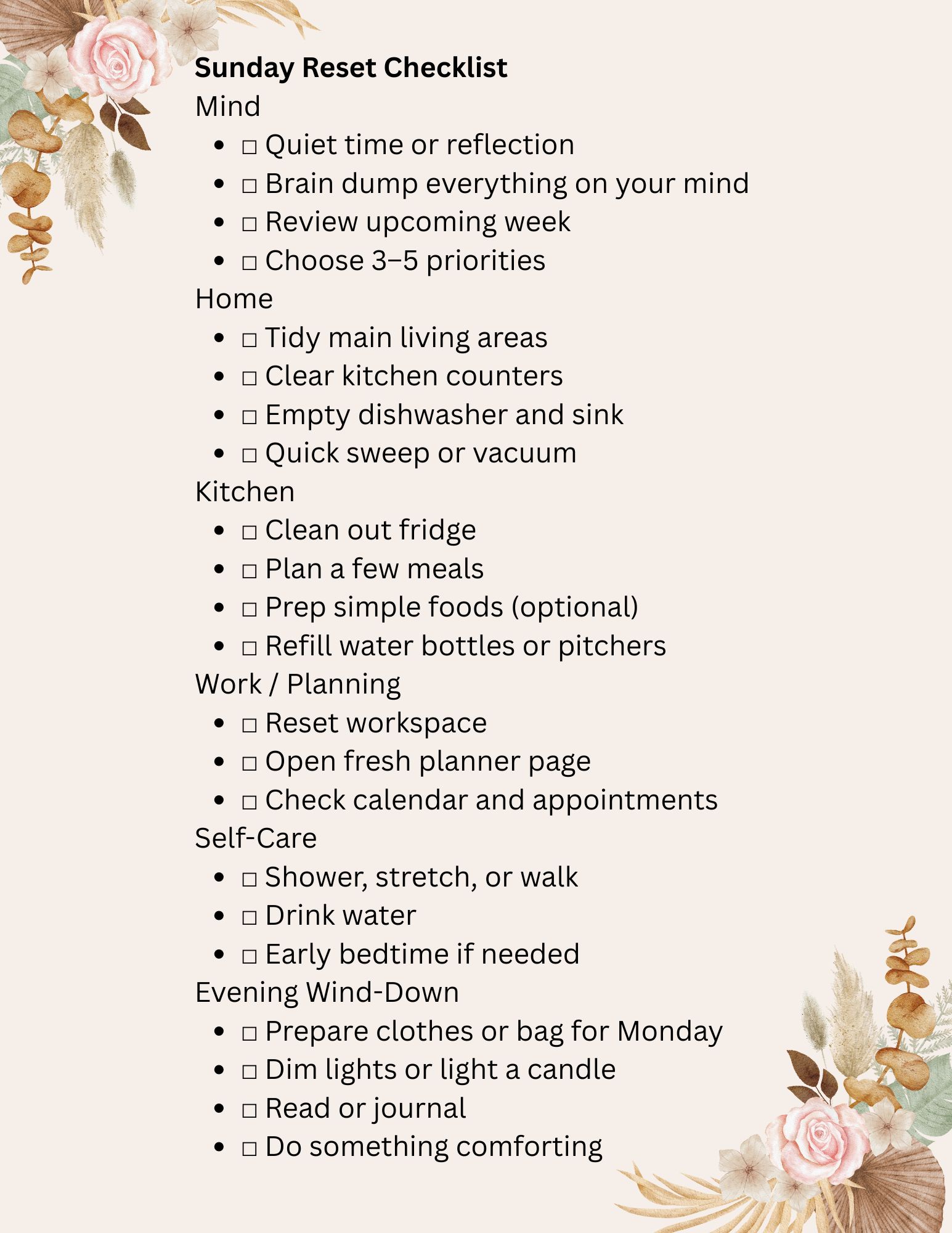 My Sunday Reset Routine: How I Gently Prepare for a Calmer, More ...